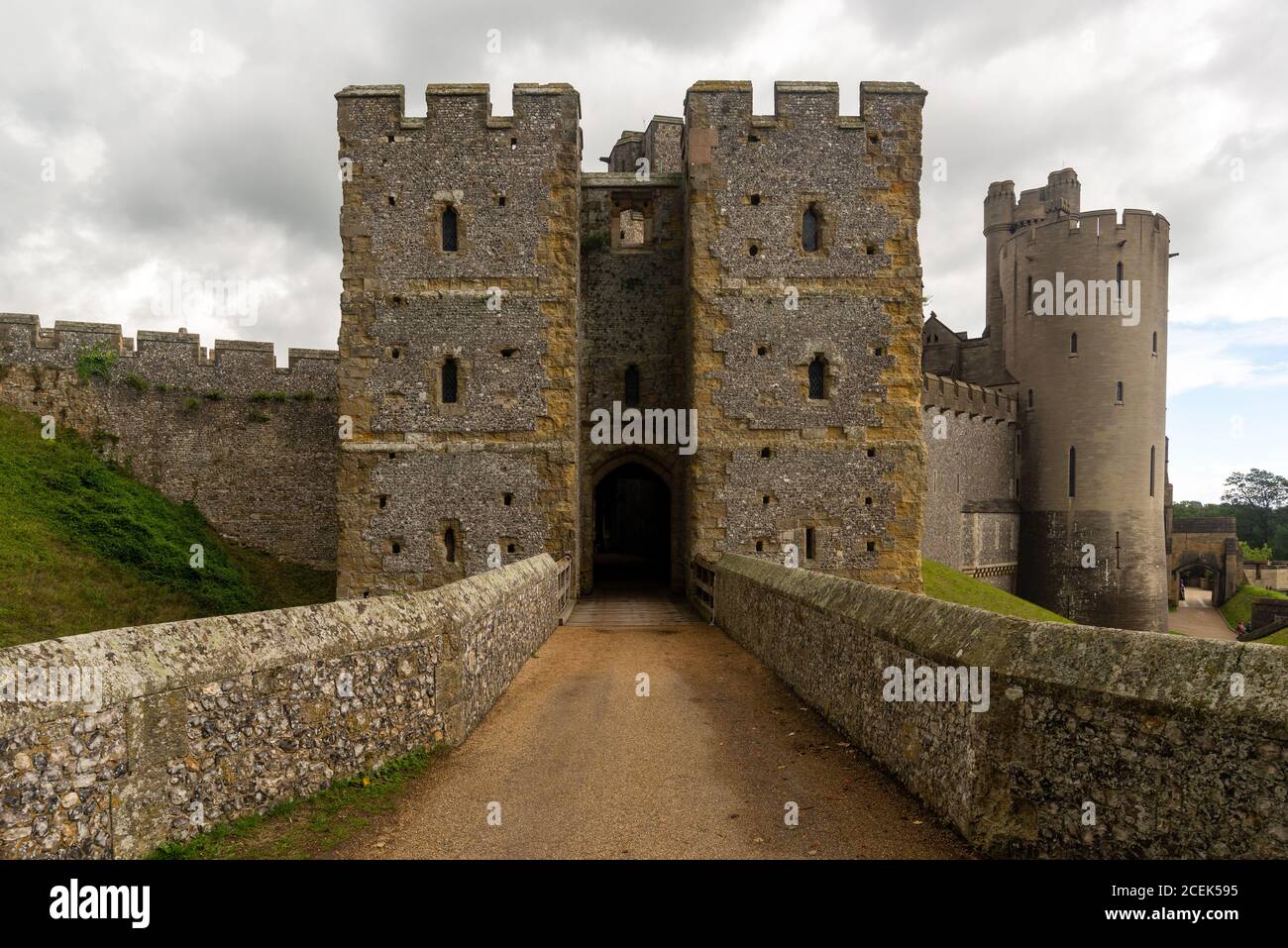 Barbican entrance to Arundel Castle, West Sussex, England, UK Stock ...