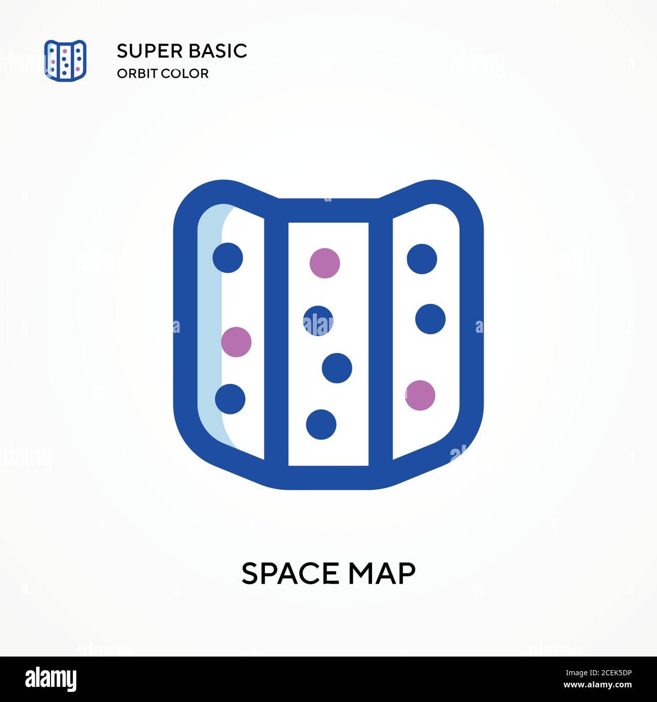 Space map super basic orbit color vector icon. Illustration symbol ...