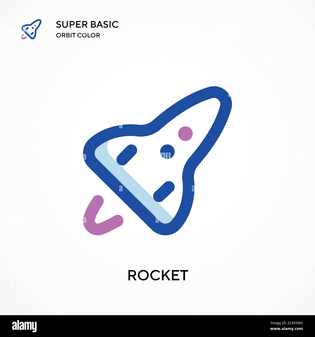 Rocket super basic orbit color vector icon. Illustration symbol design ...