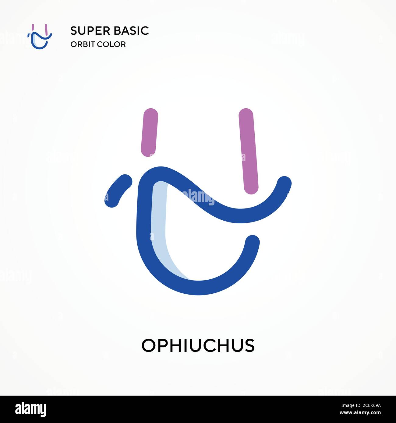 Ophiuchus super basic orbit color vector icon. Illustration symbol ...