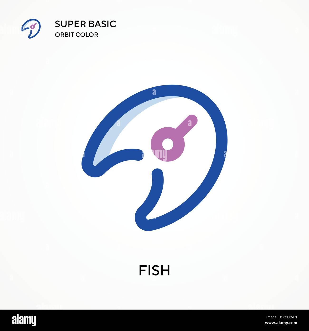 Fish super basic orbit color vector icon. Illustration symbol design ...