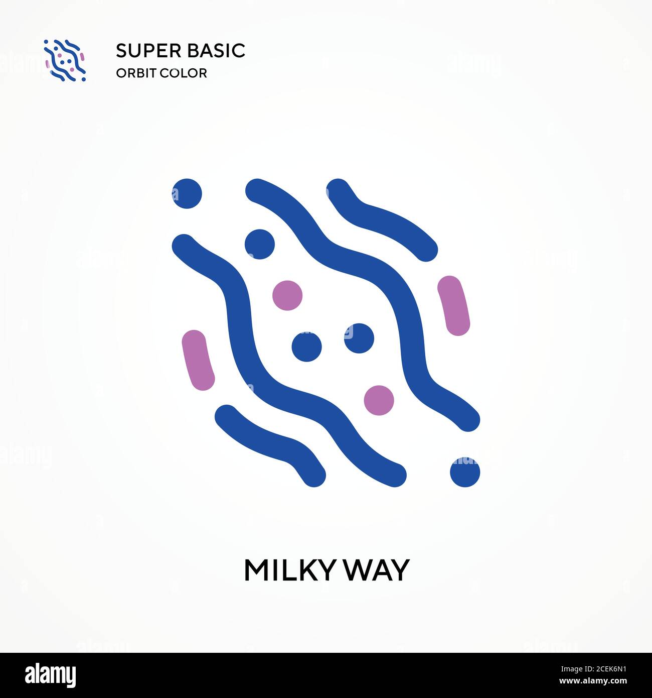 Milky way super basic orbit color vector icon. Illustration symbol ...