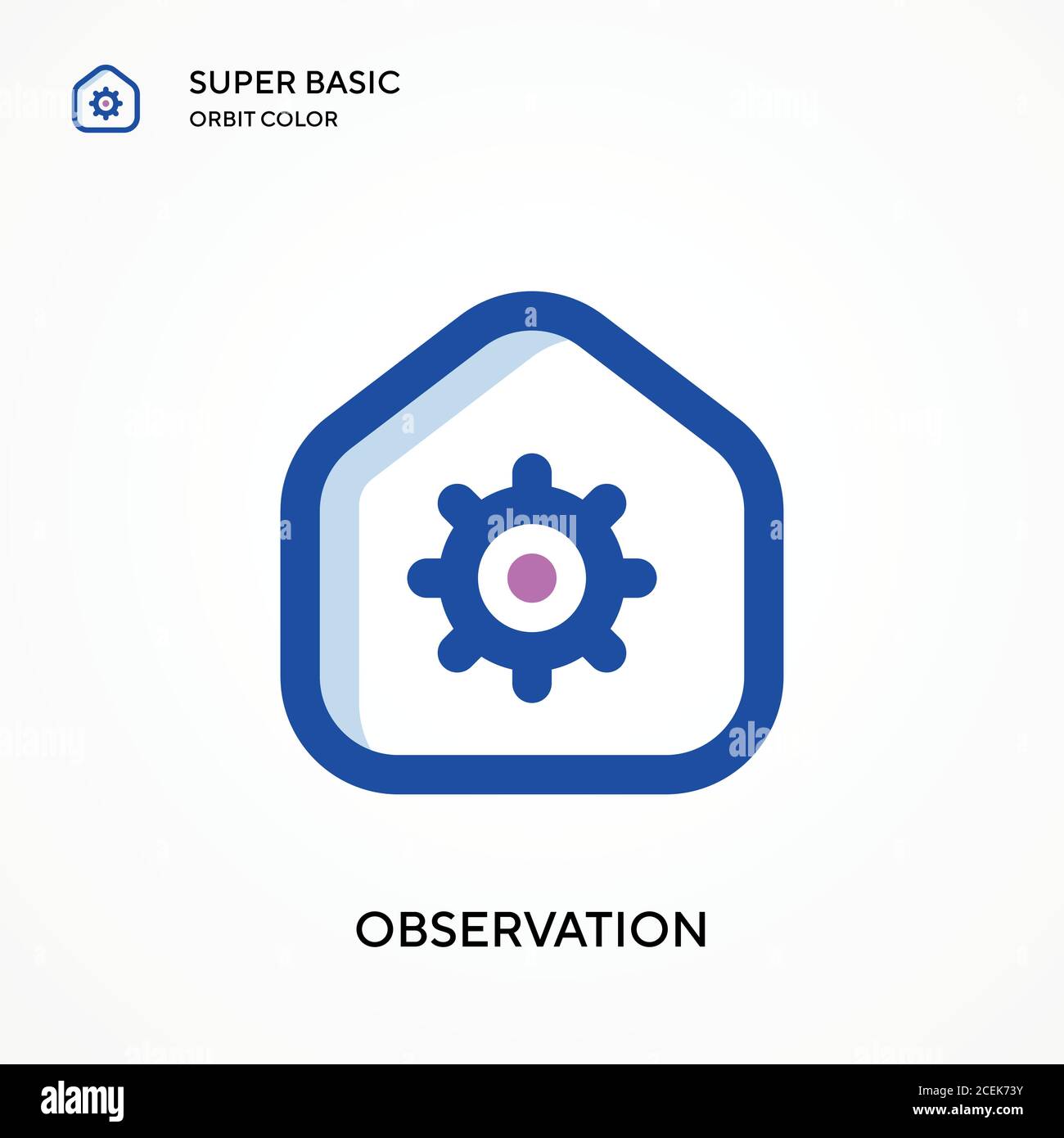 Observation super basic orbit color vector icon. Illustration symbol ...