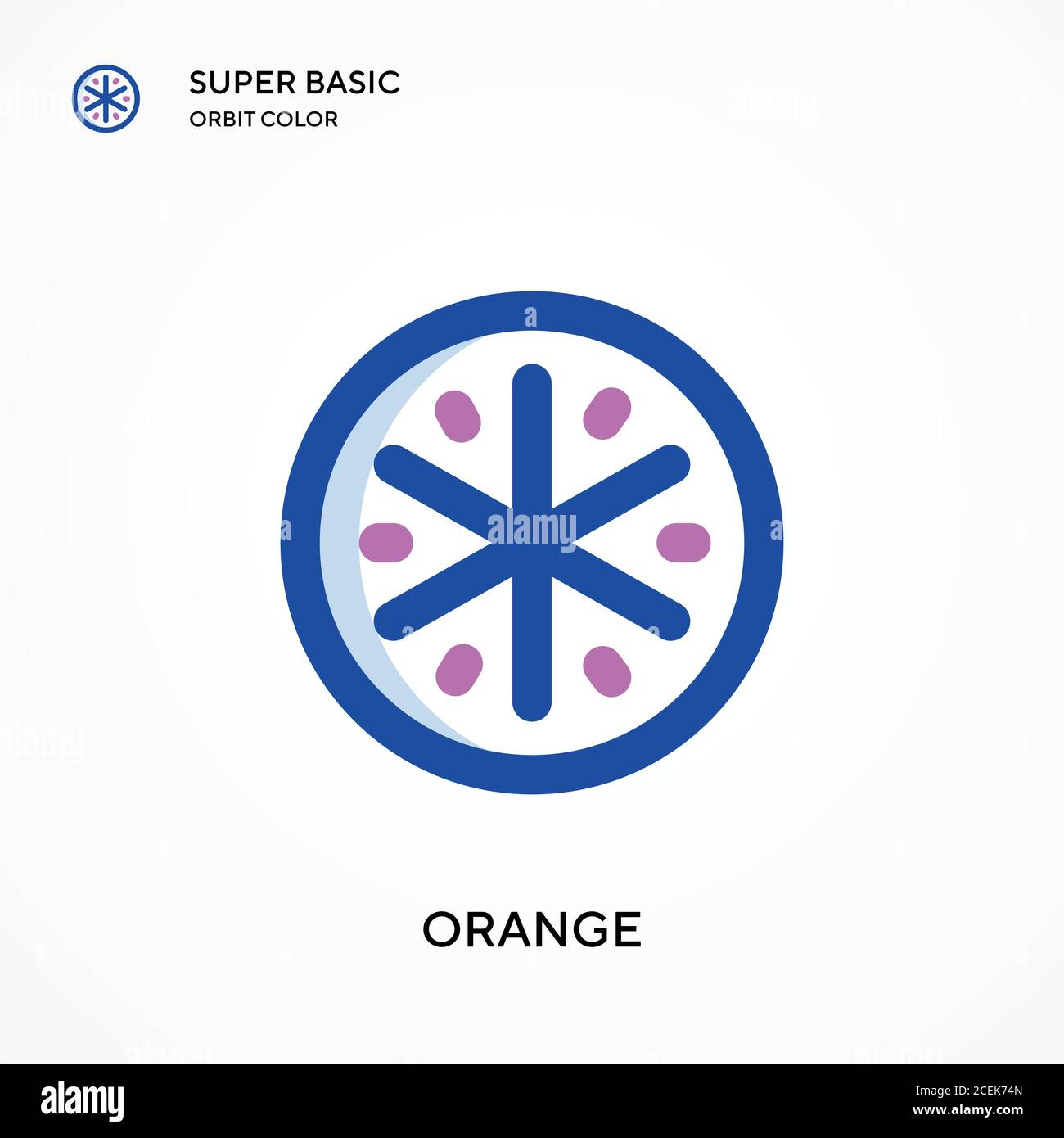 Orange super basic orbit color vector icon. Illustration symbol design ...