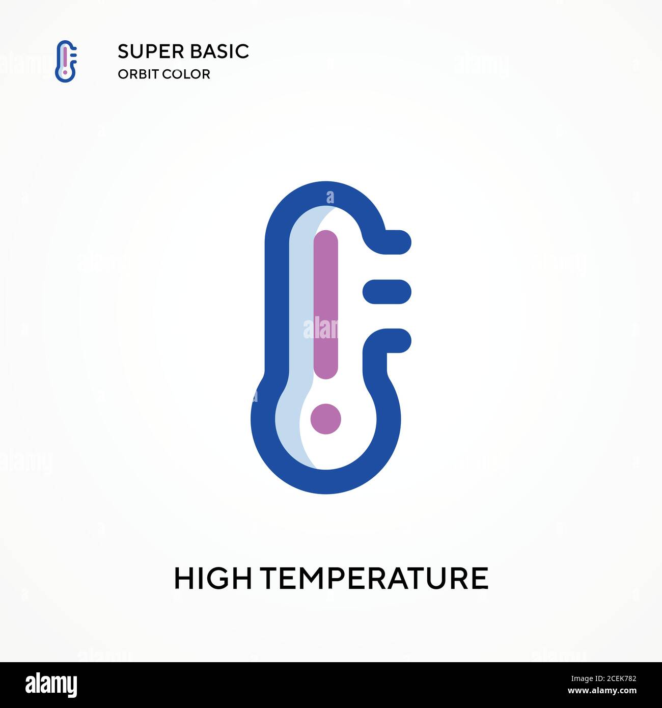 High temperature super basic orbit color vector icon. Illustration ...