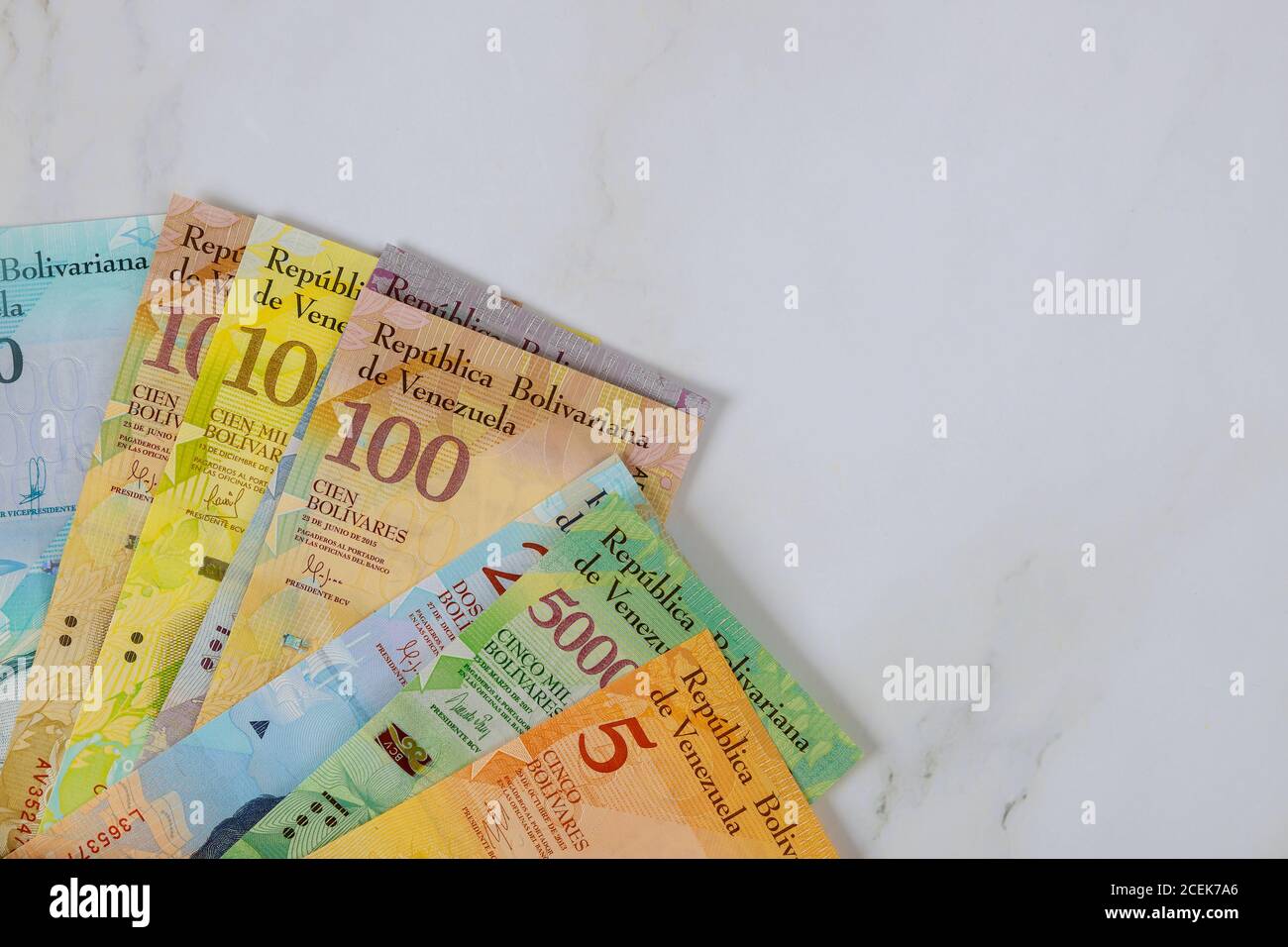 Venezuelan bolivar bills hi-res stock photography and images - Alamy