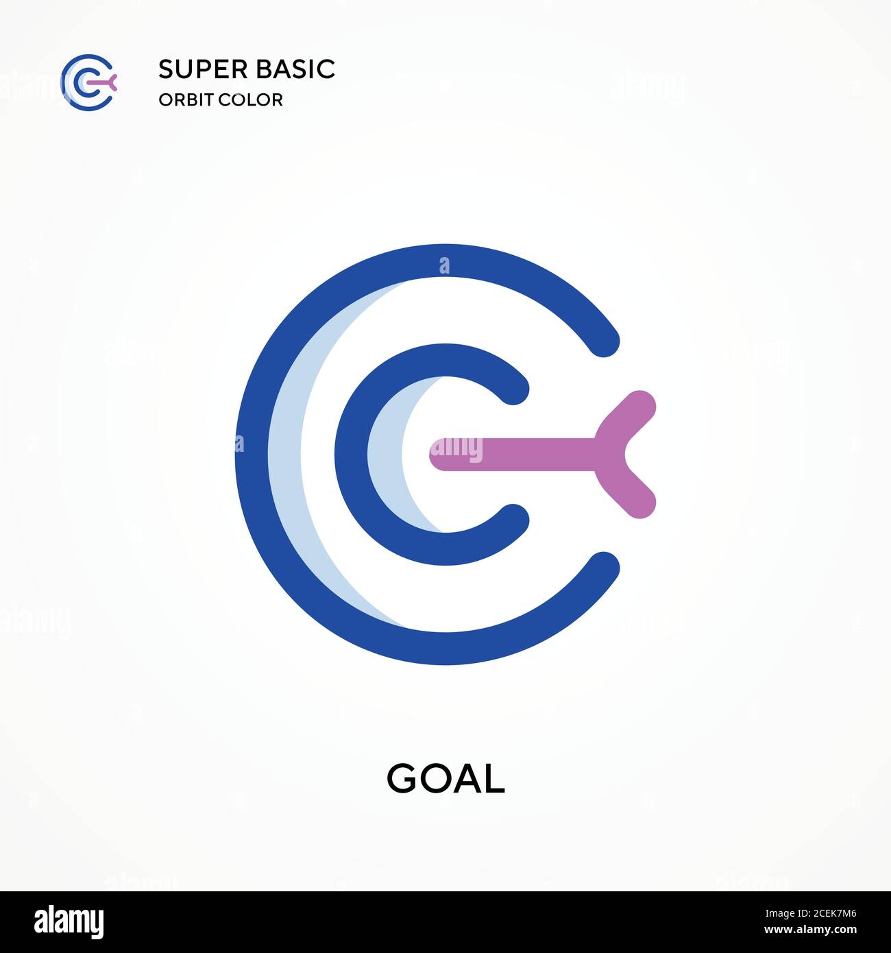 Goal super basic orbit color vector icon. Illustration symbol design template for web mobile UI ...