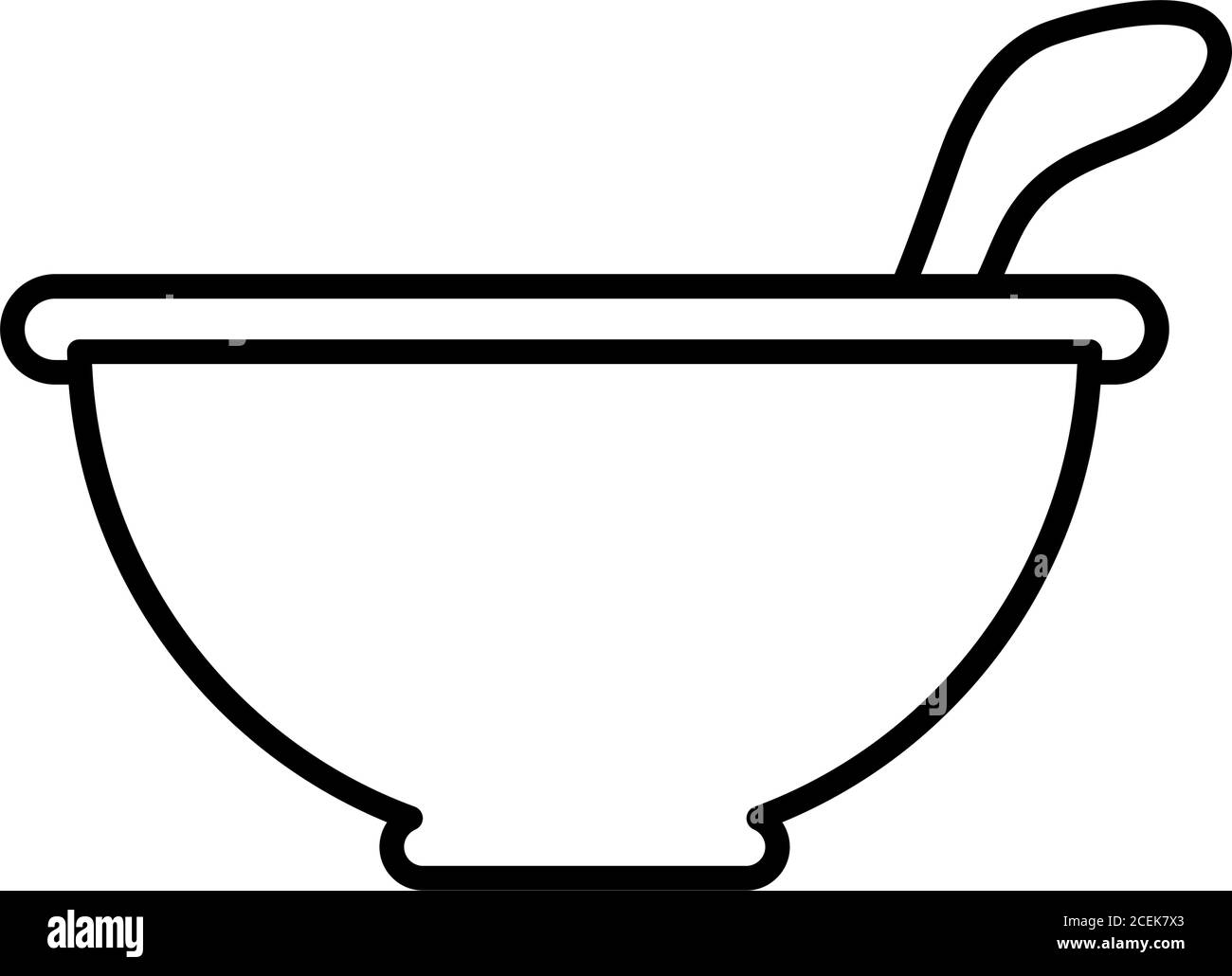 pharmacy bowl icon over white background, line style, vector ...