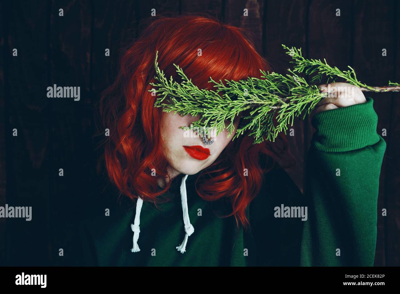 Red nose young woman hi-res stock photography and images - Alamy