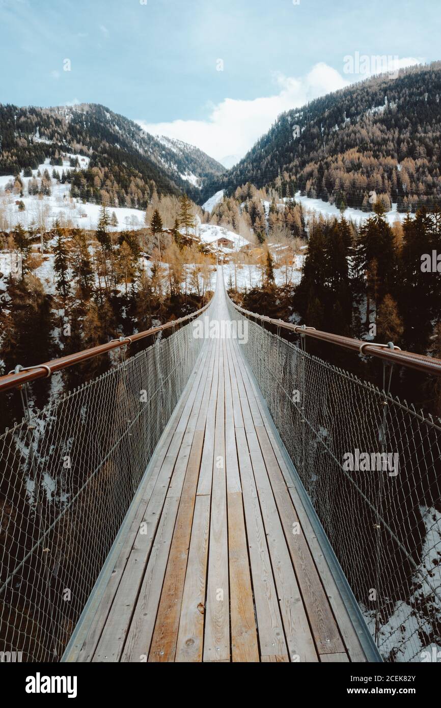 Wooden bridge in the forest hi-res stock photography and images - Alamy