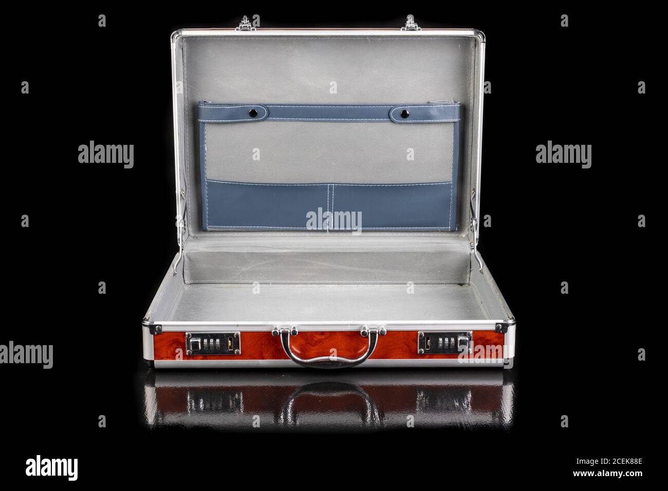 The suitcase is locked with a code for valuables. A trunk for ...