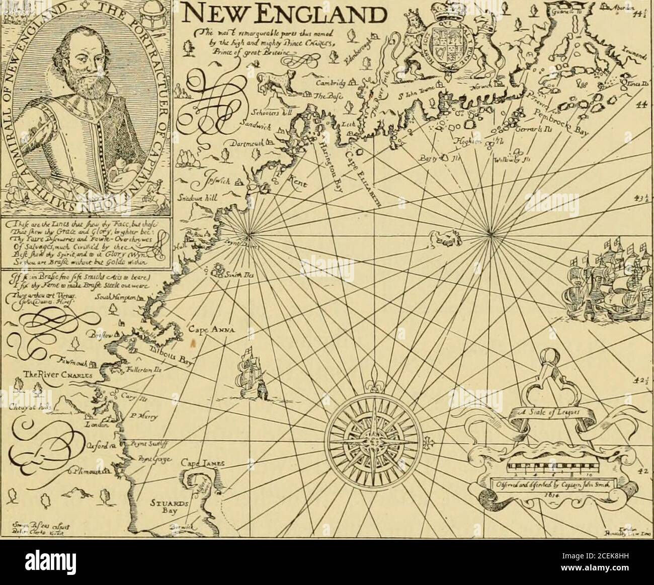 Captain john smith map hi-res stock photography and images - Alamy