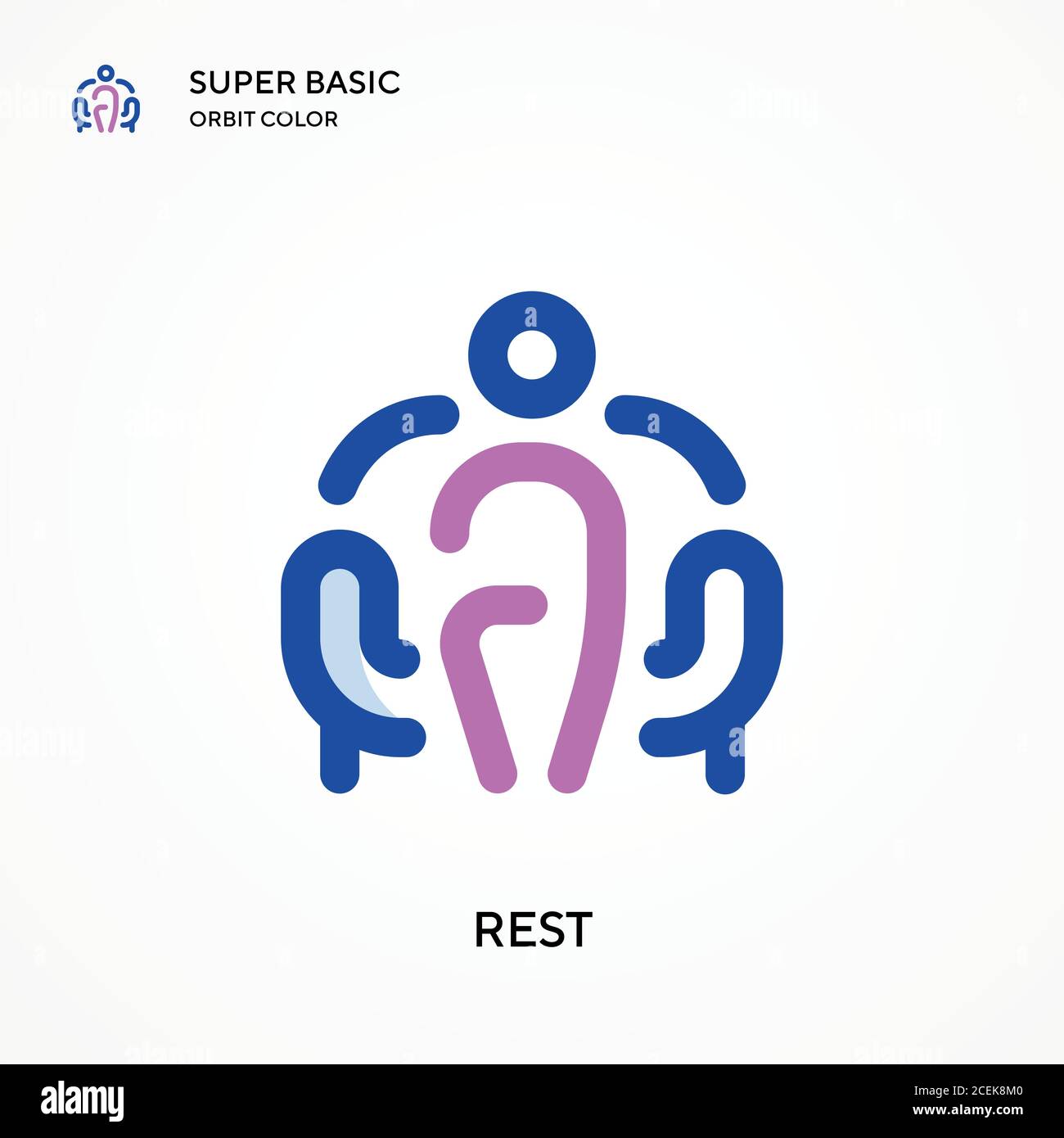 Rest super basic orbit color vector icon. Illustration symbol design ...