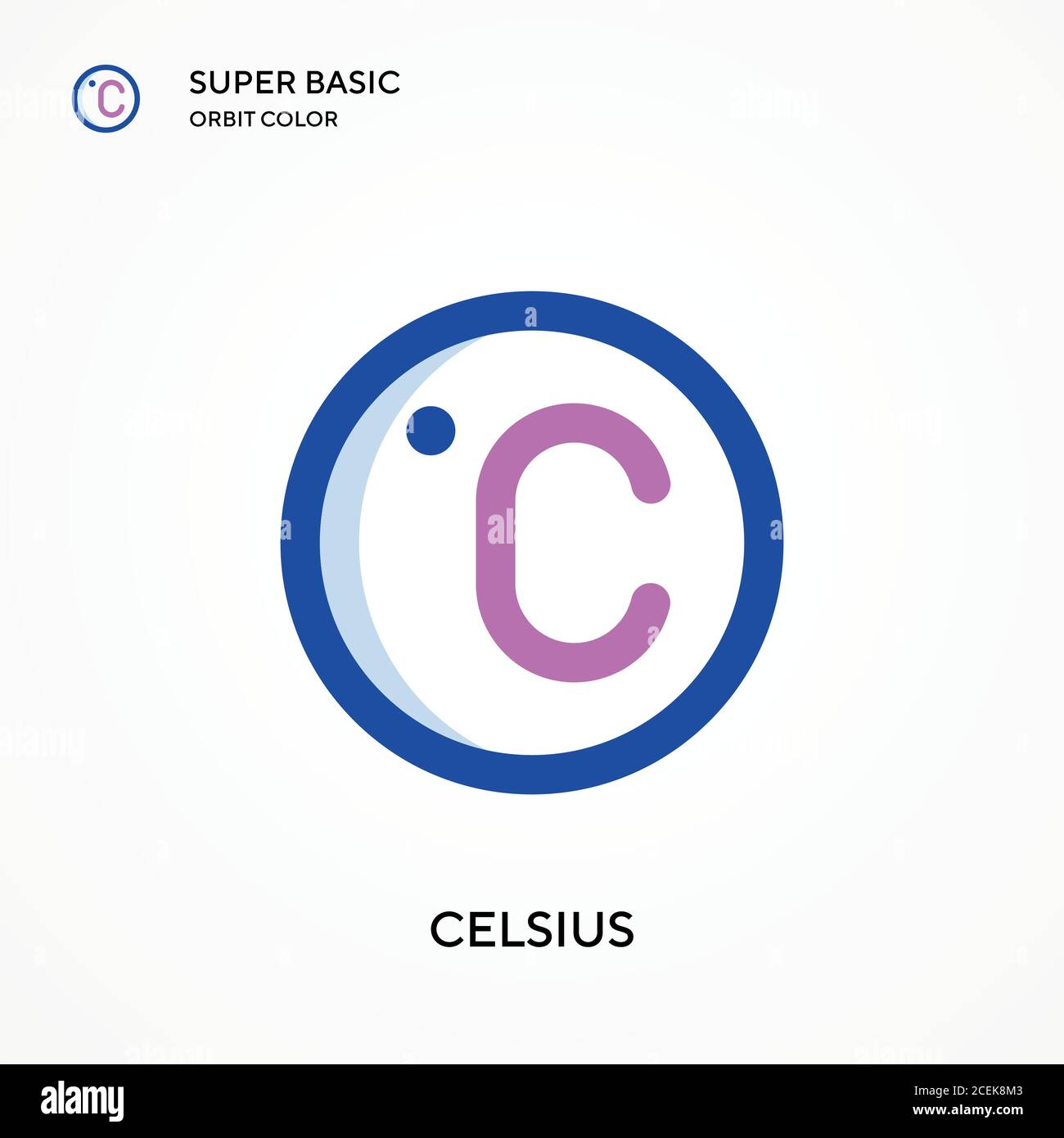 Celsius super basic orbit color vector icon. Illustration symbol design ...