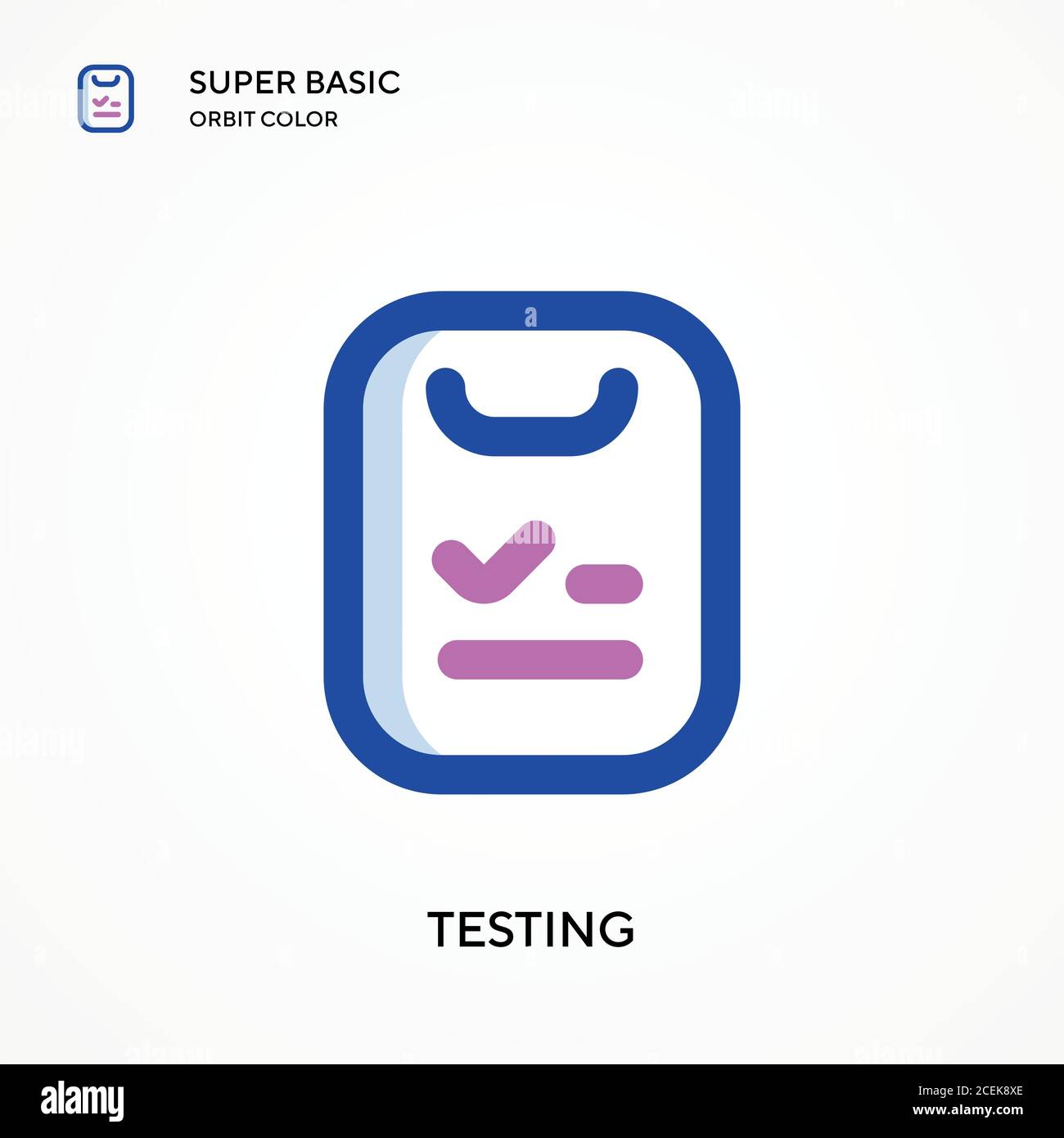 Testing super basic orbit color vector icon. Illustration symbol design ...