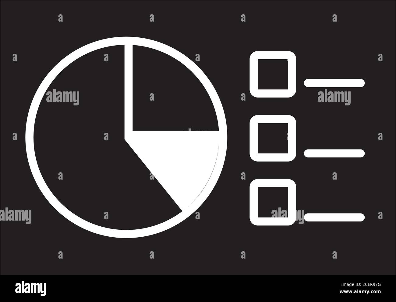 graphic pie chart report over white background, silhouette style ...