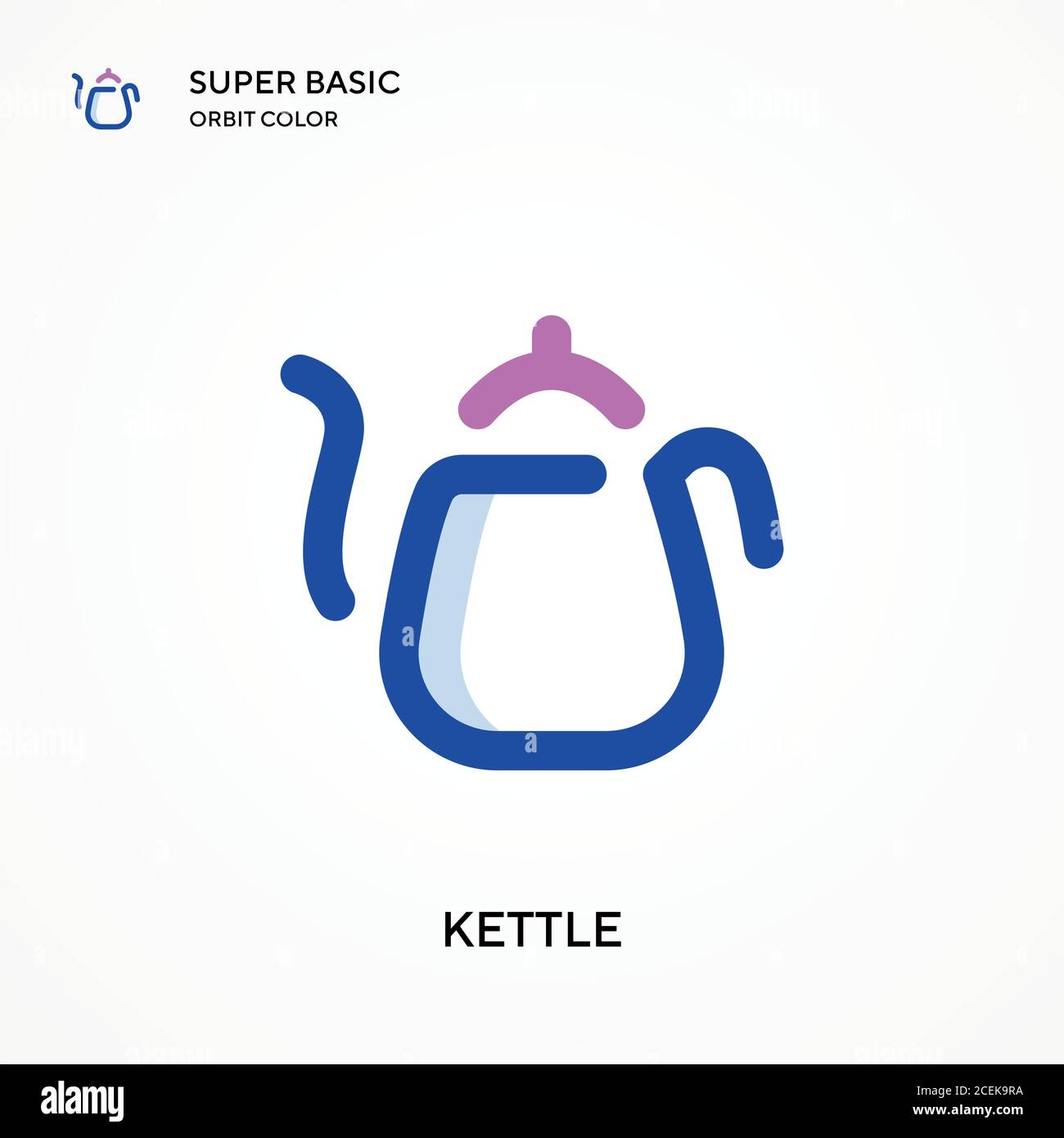 Kettle super basic orbit color vector icon. Illustration symbol design ...