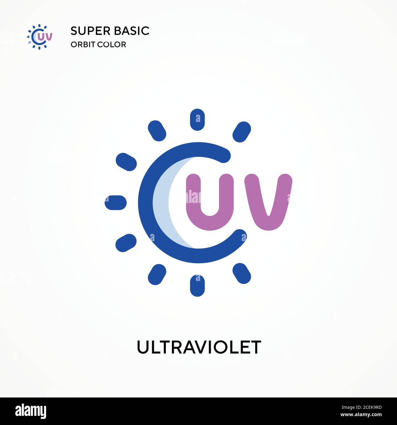 Ultraviolet super basic orbit color vector icon. Illustration symbol ...