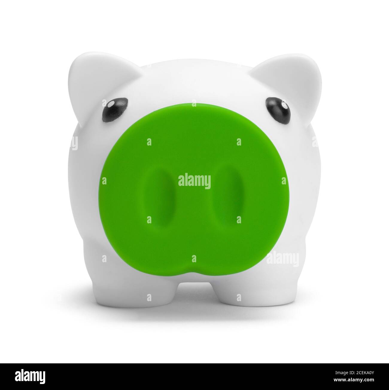 Plastic Piggy Bank Front View Isolated on White Stock Photo - Alamy