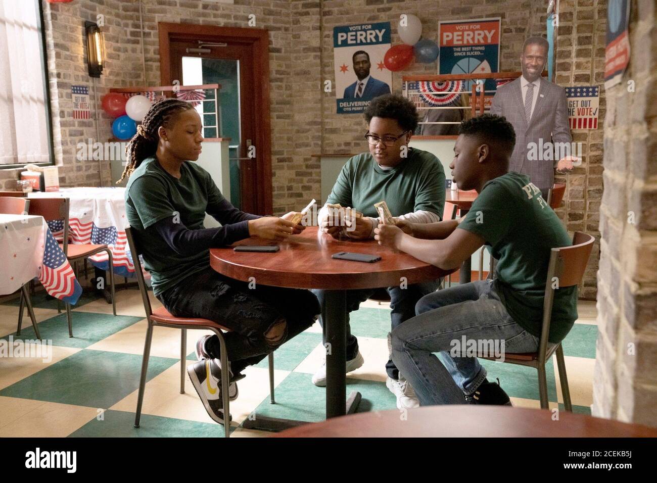 THE CHI, from left: Michael V. Epps, Shamon Brown Jr., Alex Hibbert, A ...