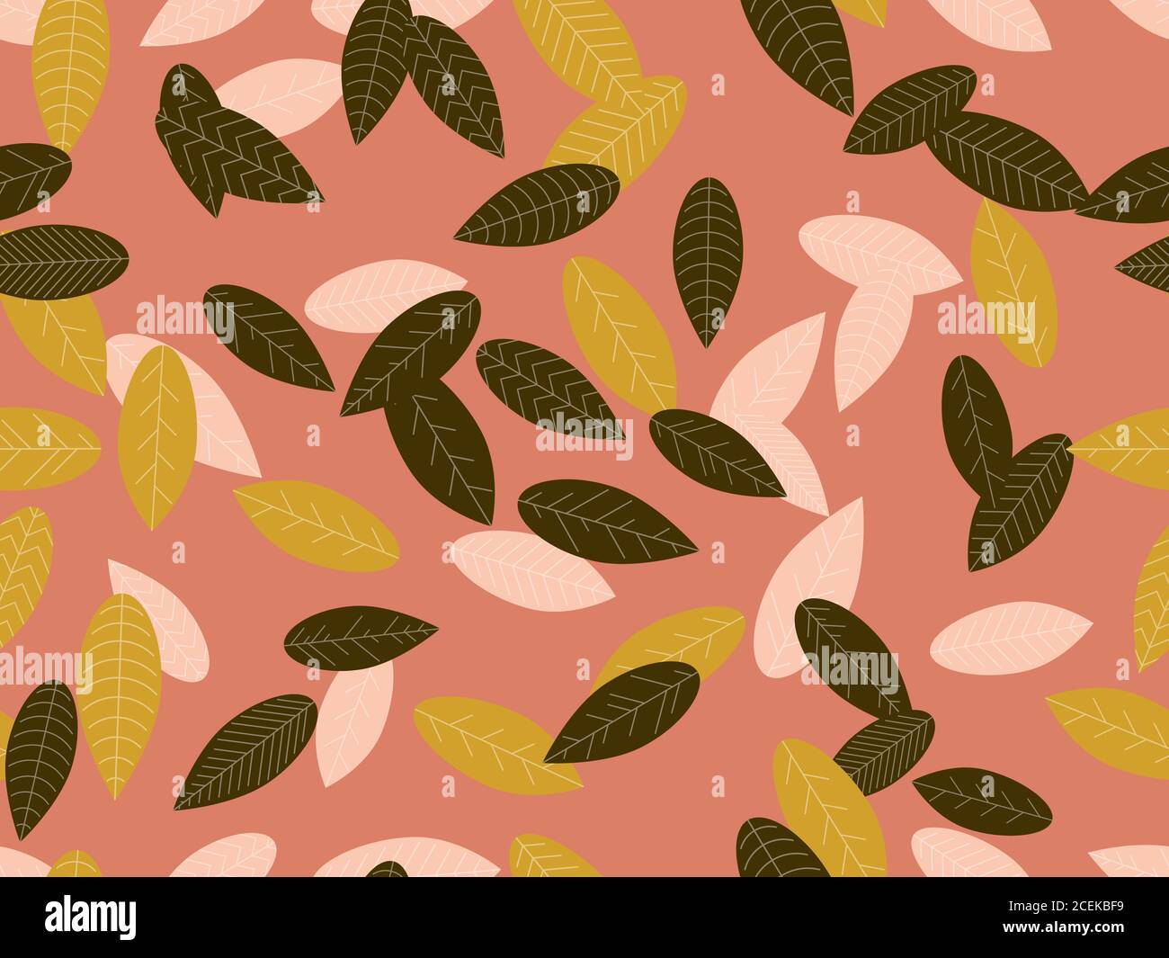 Autumn leaves seamless pattern. Falling leaves, leaf fall. Background ...