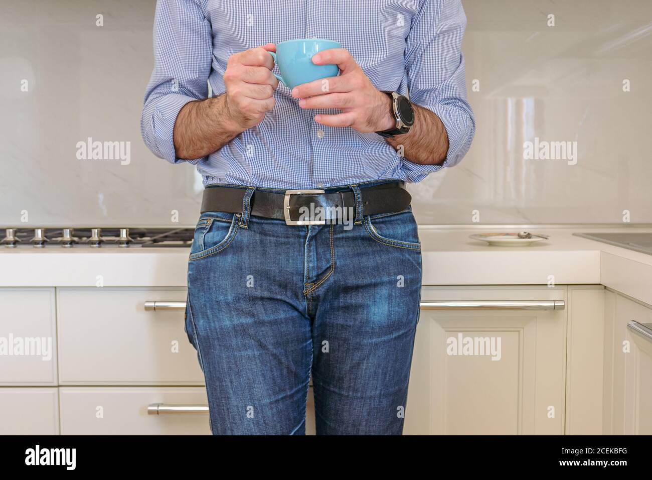 Guy drinks coffee tea hi-res stock photography and images - Alamy
