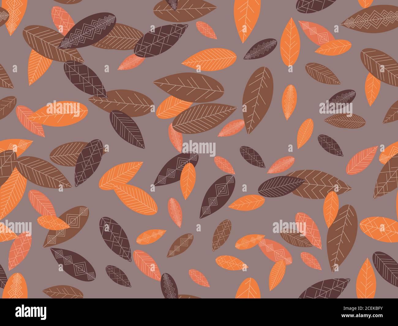 Autumn leaves seamless pattern. Falling leaves, leaf fall. Background ...