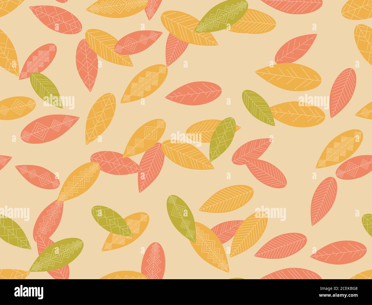 Autumn leaves seamless pattern. Falling leaves, leaf fall. Background ...