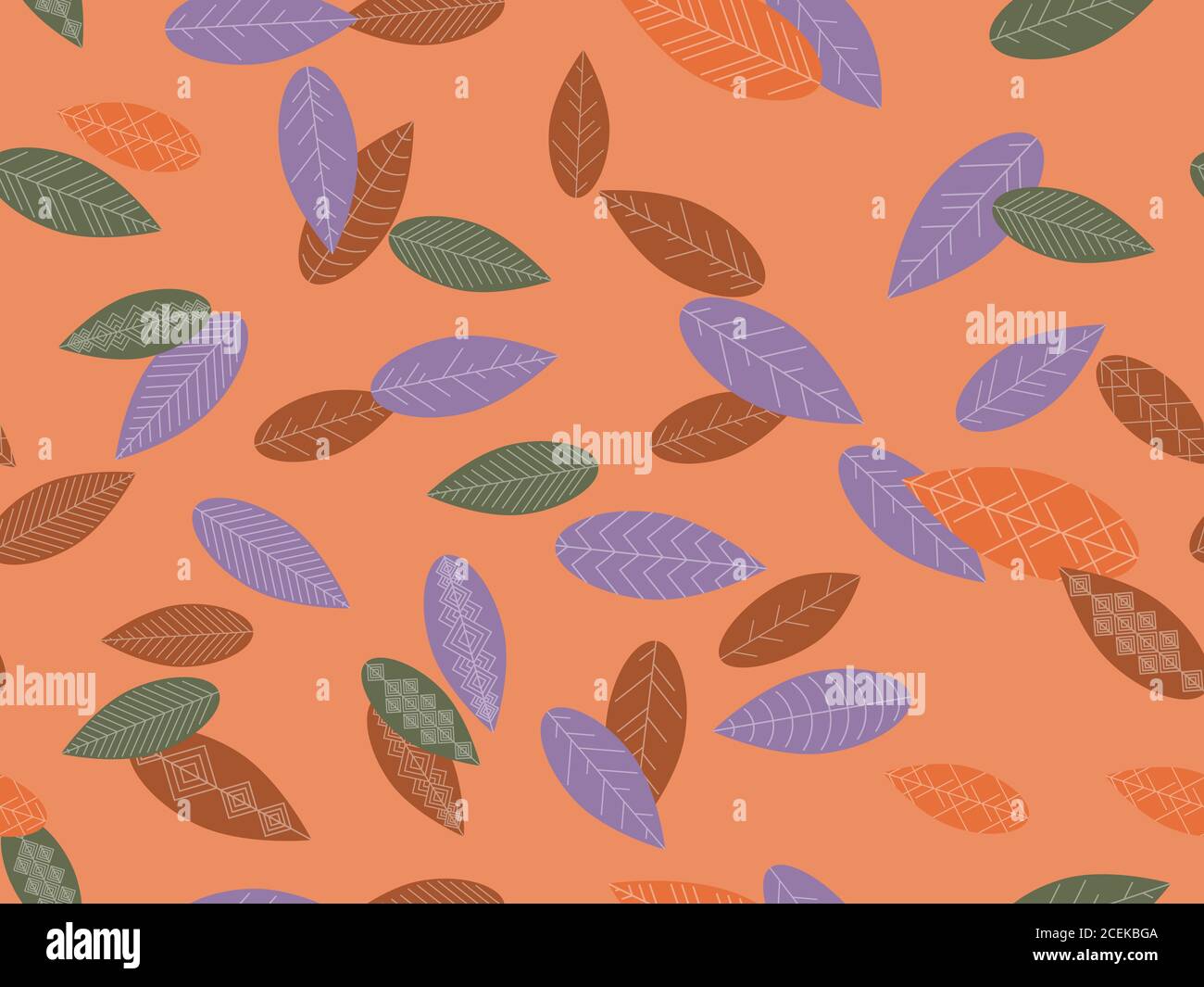 Autumn leaves seamless pattern. Falling leaves, leaf fall. Background ...