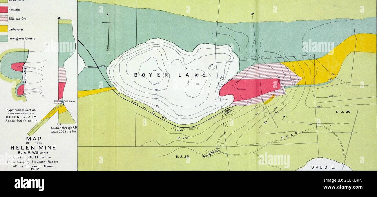 . The Michipicoten iron ranges. Hematrte ,///// Silicious Ore ...