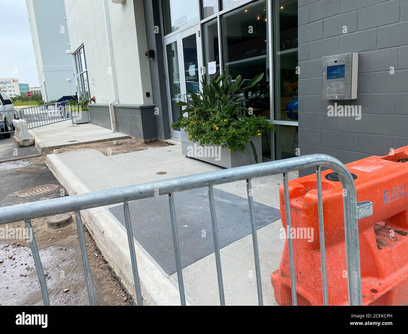 Orlando, FL/USA - 8/22/20: Construction work being performed on a ...