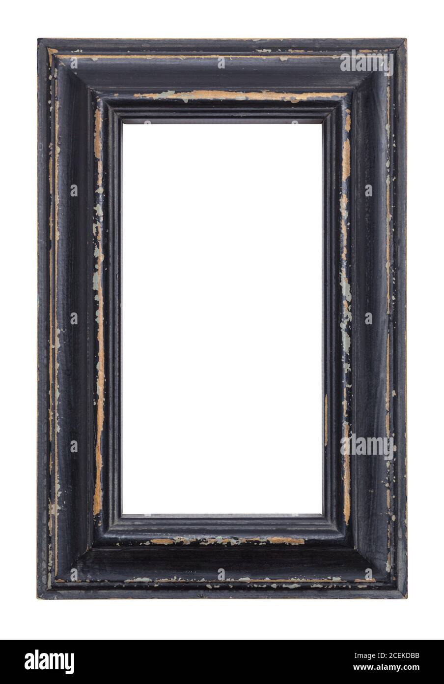 Old Worn Black Picture Frame Isolated on White Stock Photo - Alamy