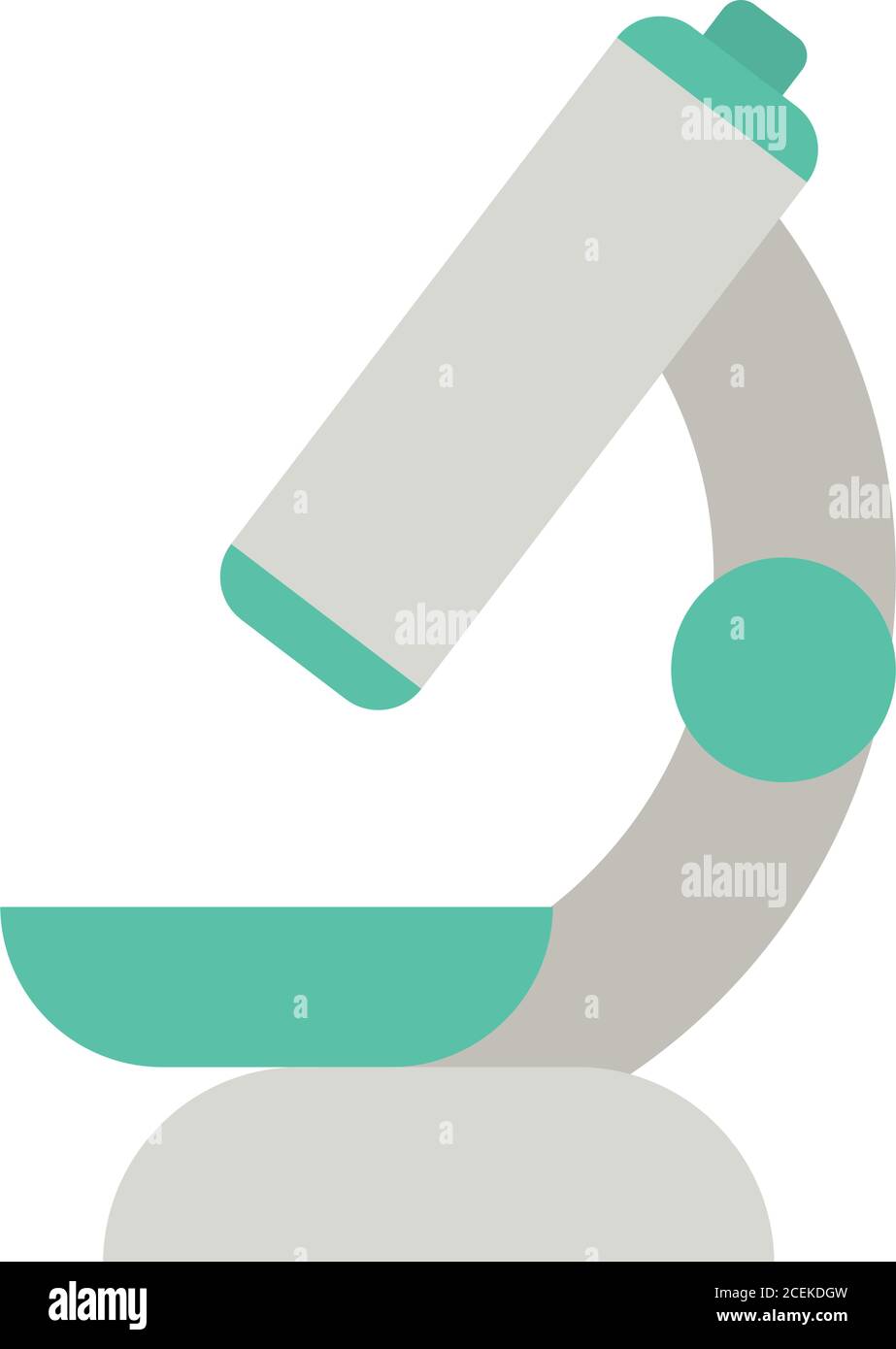microscope tool icon over white background, flat style, vector ...