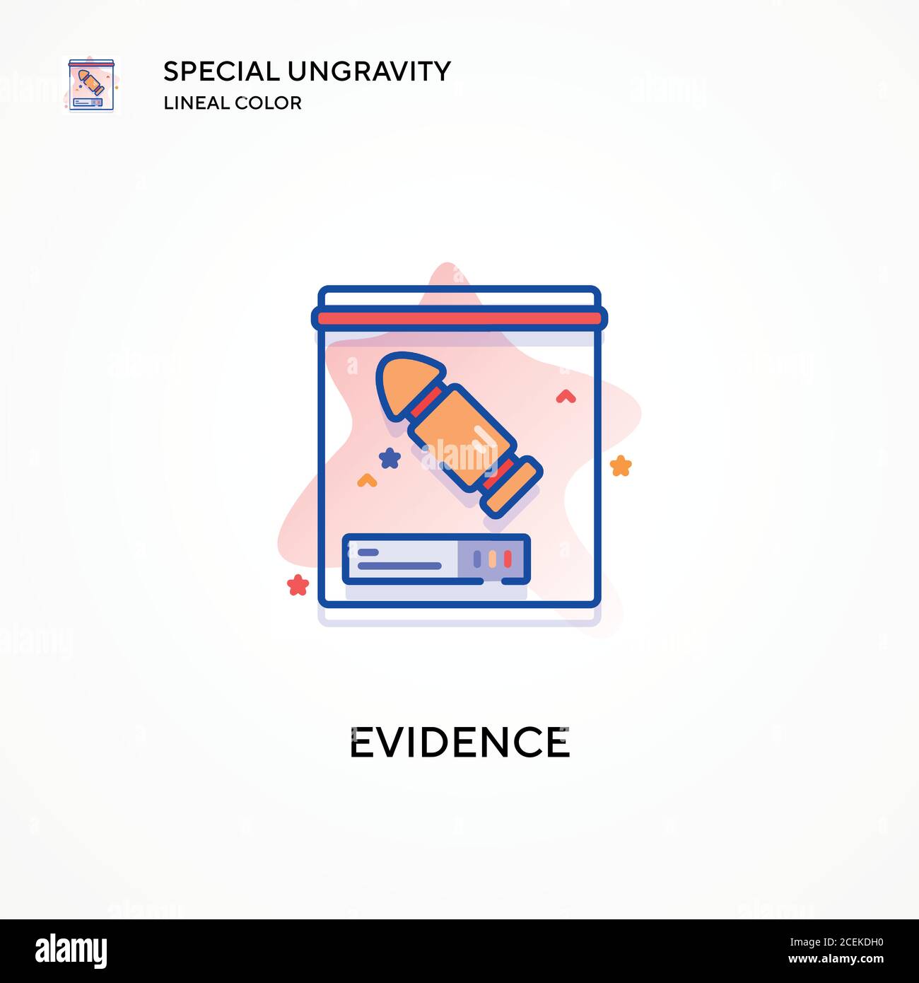 Evidence special ungravity lineal color icon. Modern vector ...