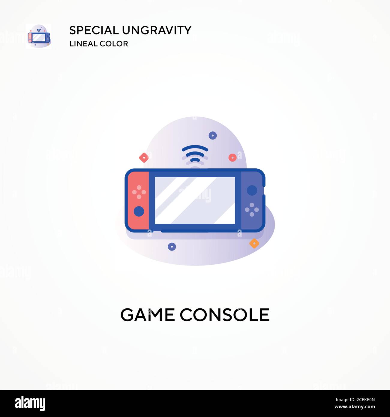 Game console special ungravity lineal color icon. Modern vector illustration concepts. Easy to ...