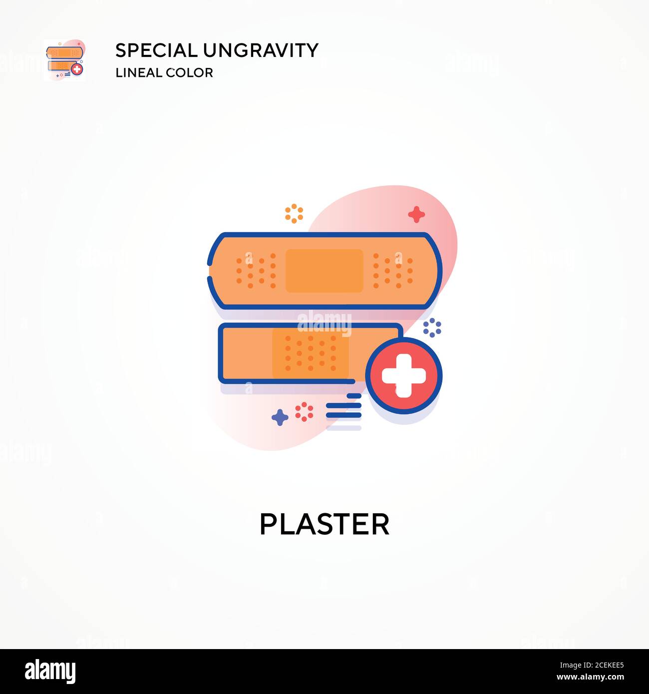 Plaster special ungravity lineal color icon. Modern vector illustration ...