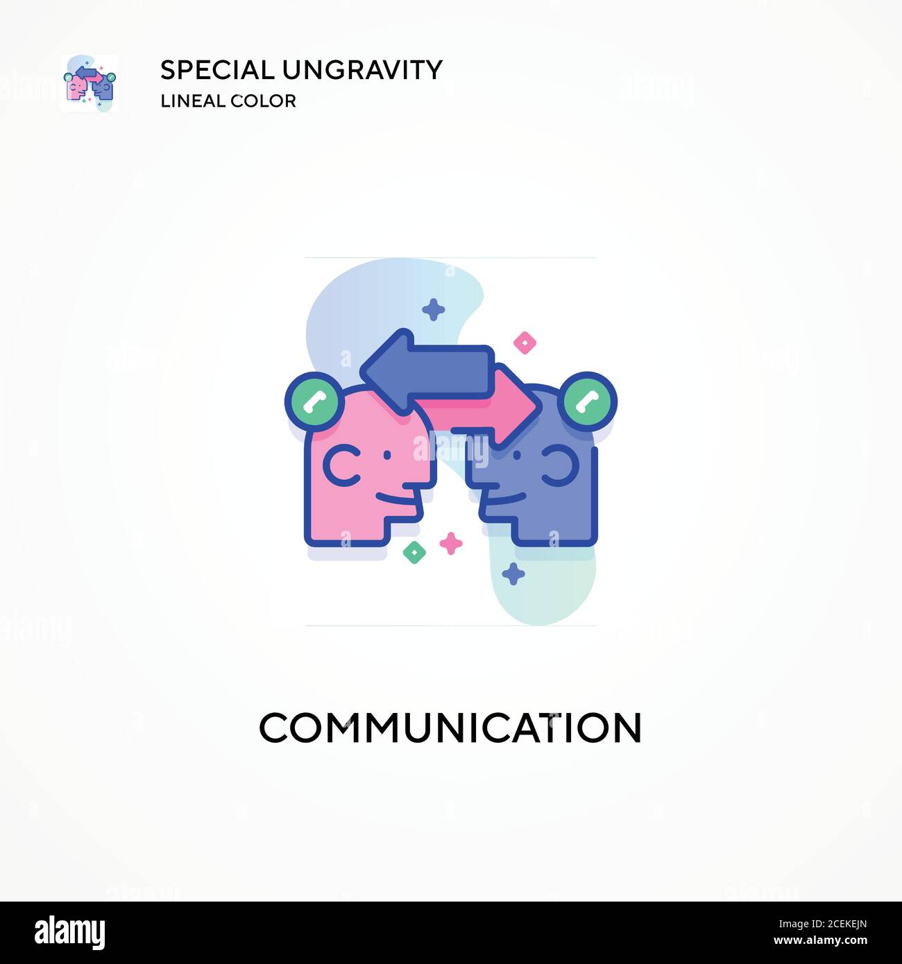 Communication special ungravity lineal color icon. Modern vector ...