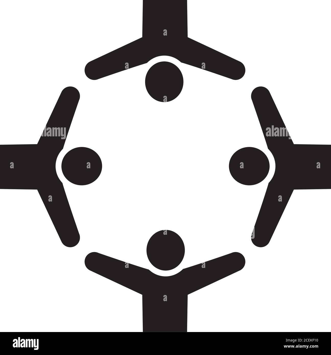 pictogram people round icon over white background, silhouette style ...