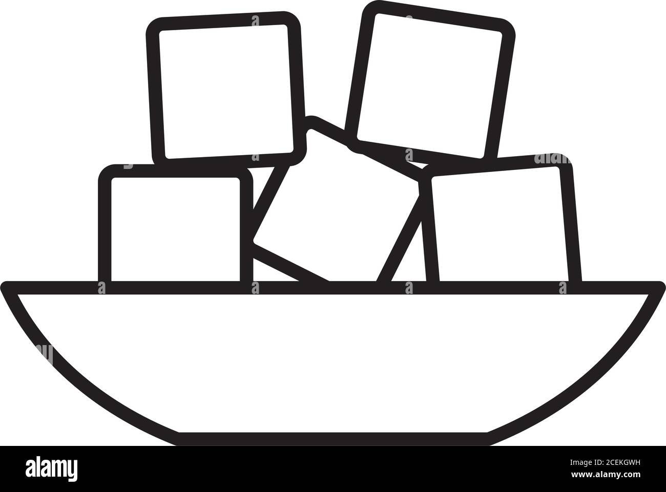 turkish delight icon over white background, line style, vector ...