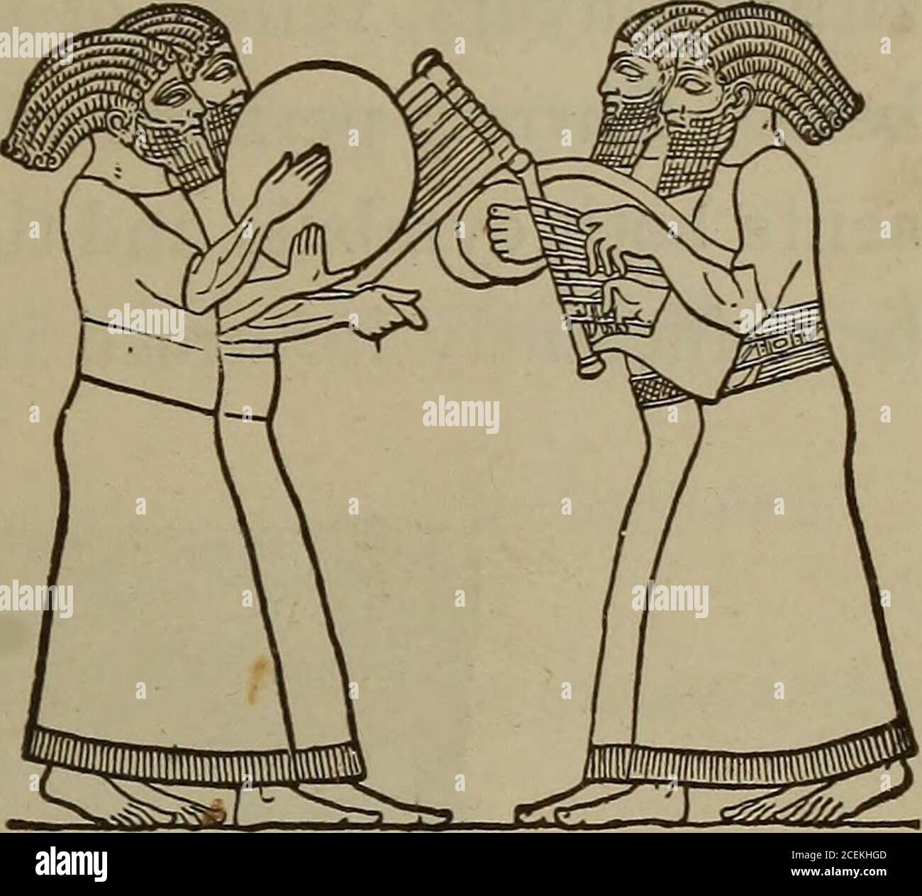 . Babel and Bible;. Fig. 91. Assyrian Harp and ZitherPlayers.. Fig. 92 ...