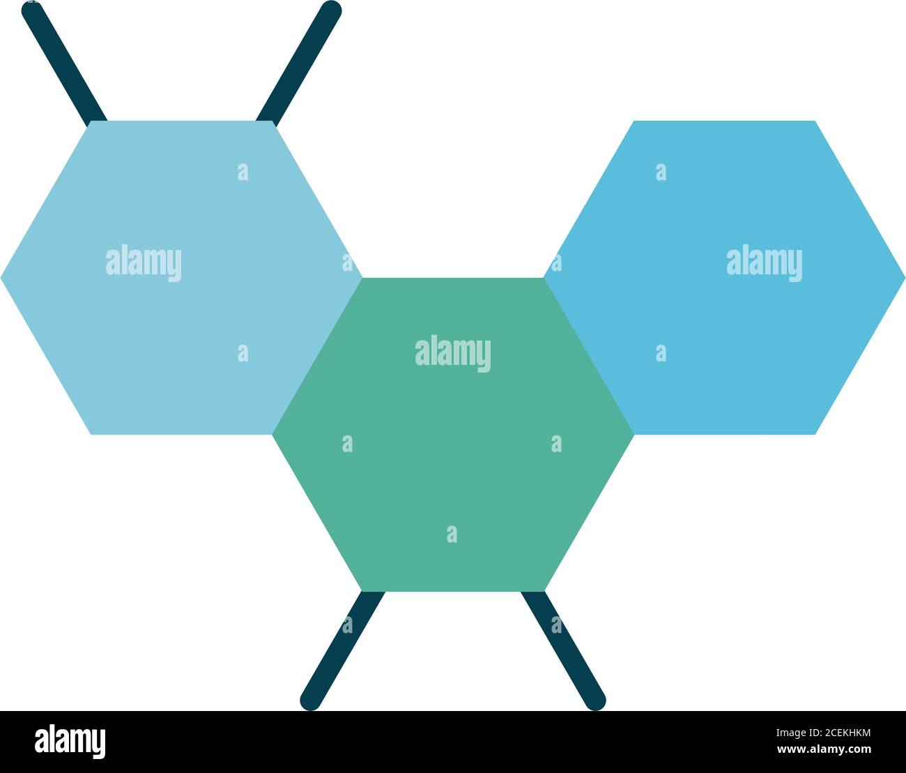 chemical bond icon over white background, flat style, vector ...