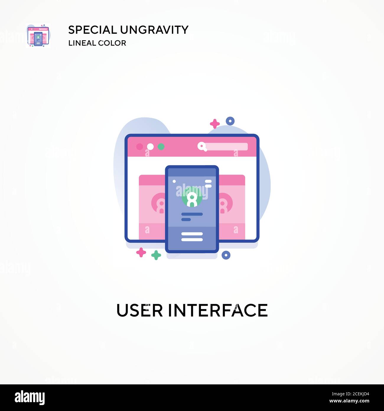 User interface special ungravity lineal color icon. Modern vector ...