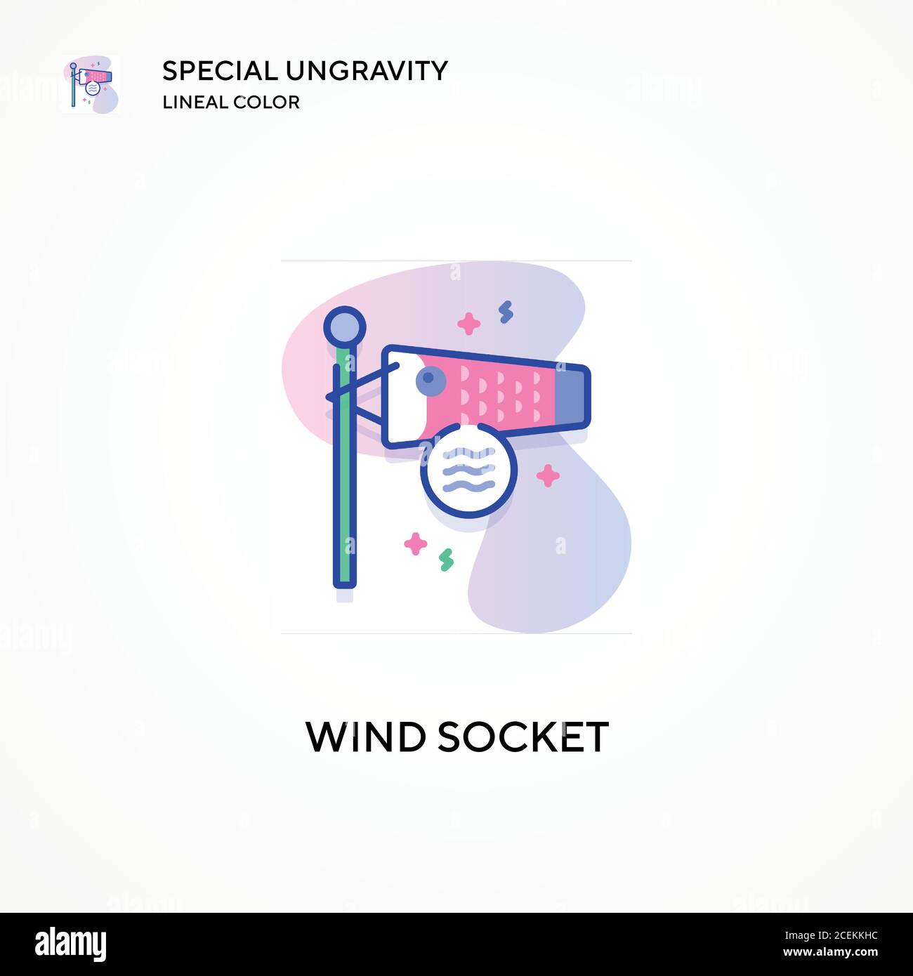 Wind socket special ungravity lineal color icon. Modern vector illustration concepts. Easy to ...