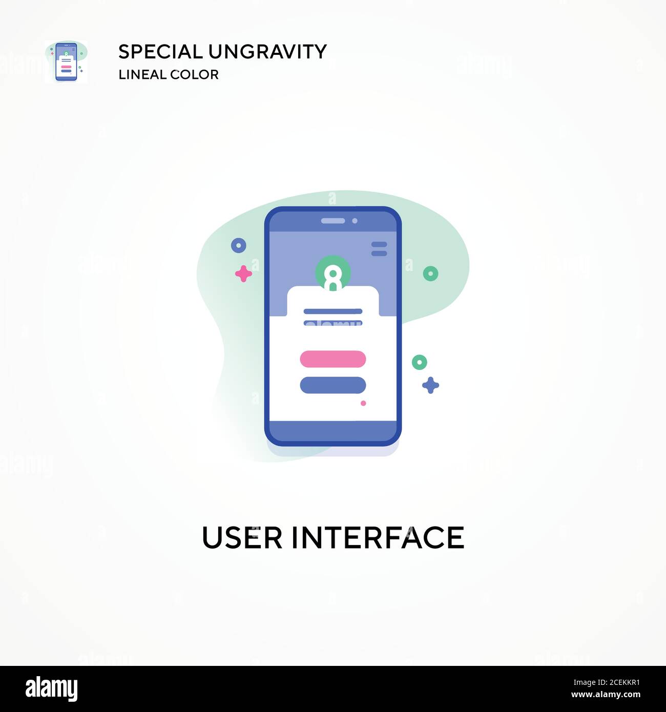 User interface special ungravity lineal color icon. Modern vector ...