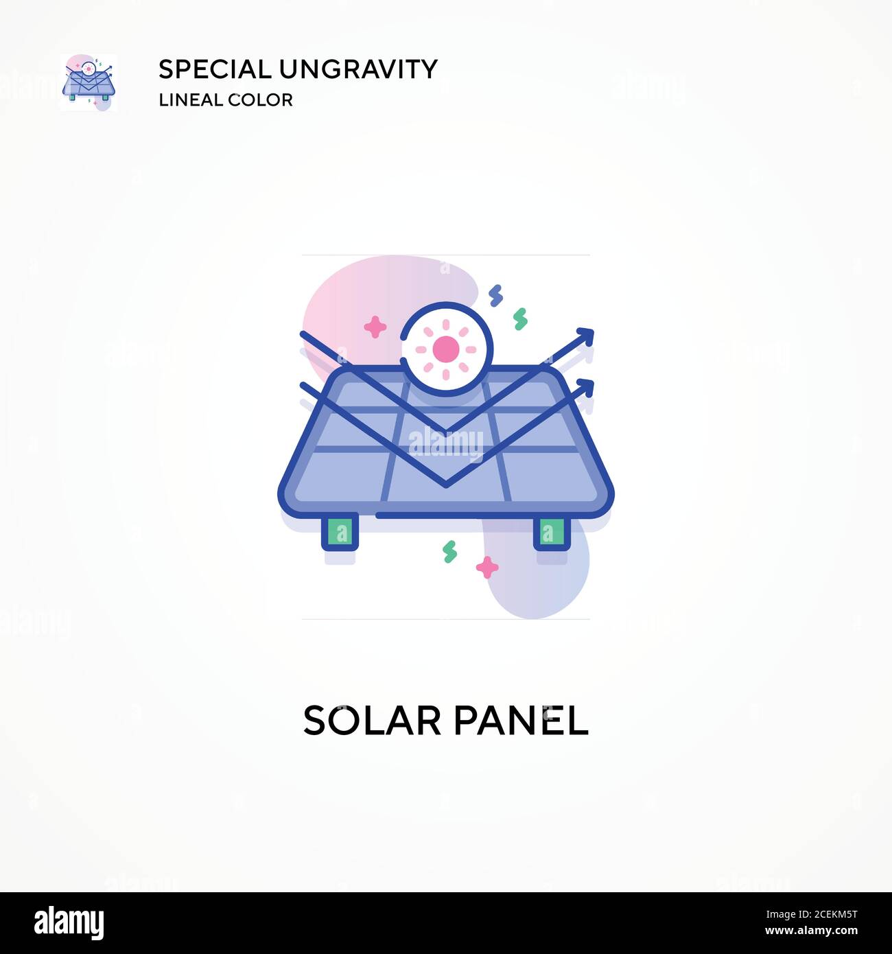 Solar panel special ungravity lineal color icon. Modern vector ...