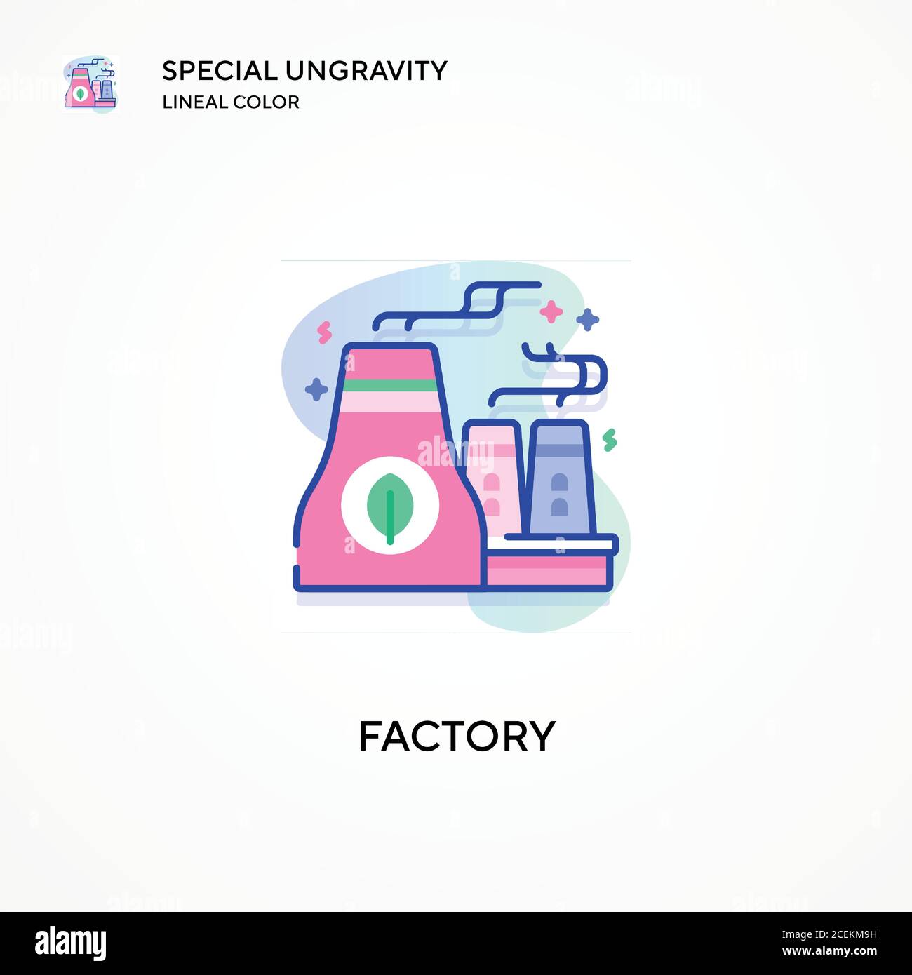 Factory special ungravity lineal color icon. Modern vector illustration concepts. Easy to edit ...
