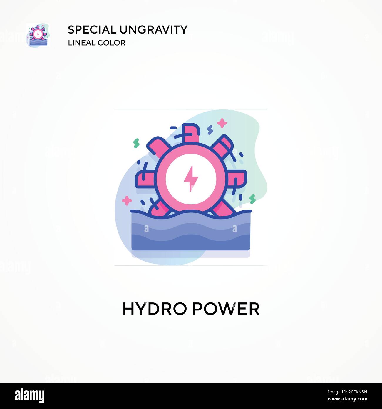 Hydro power special ungravity lineal color icon. Modern vector illustration concepts. Easy to ...