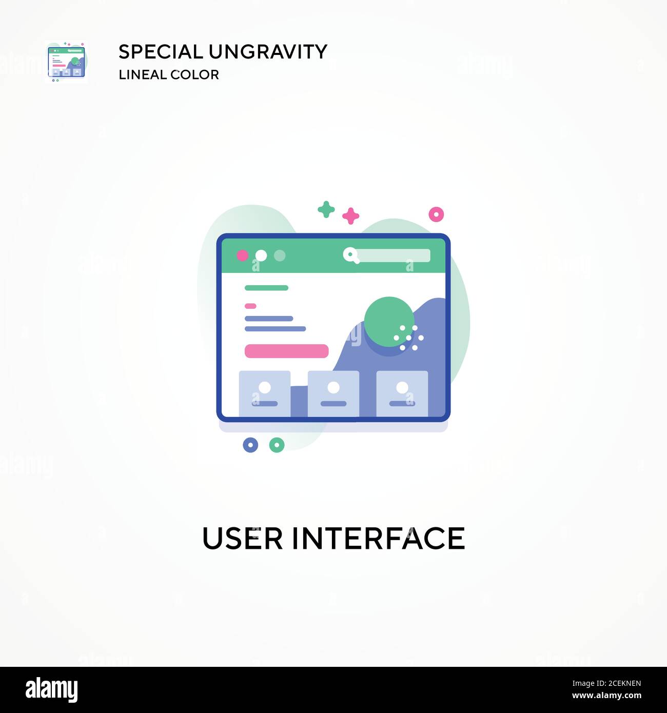 User interface special ungravity lineal color icon. Modern vector ...