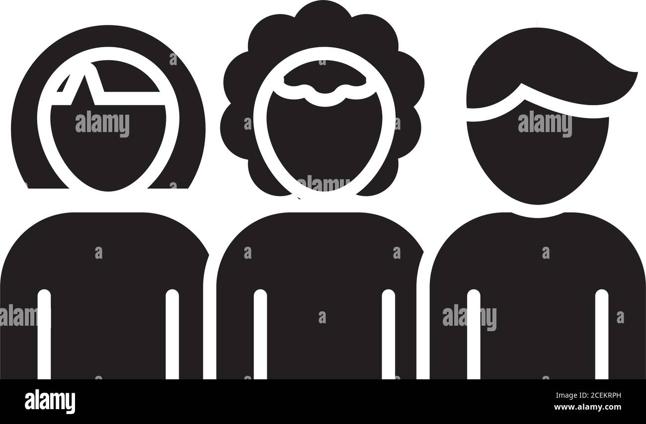pictogram people icon over white background, silhouette style, vector ...