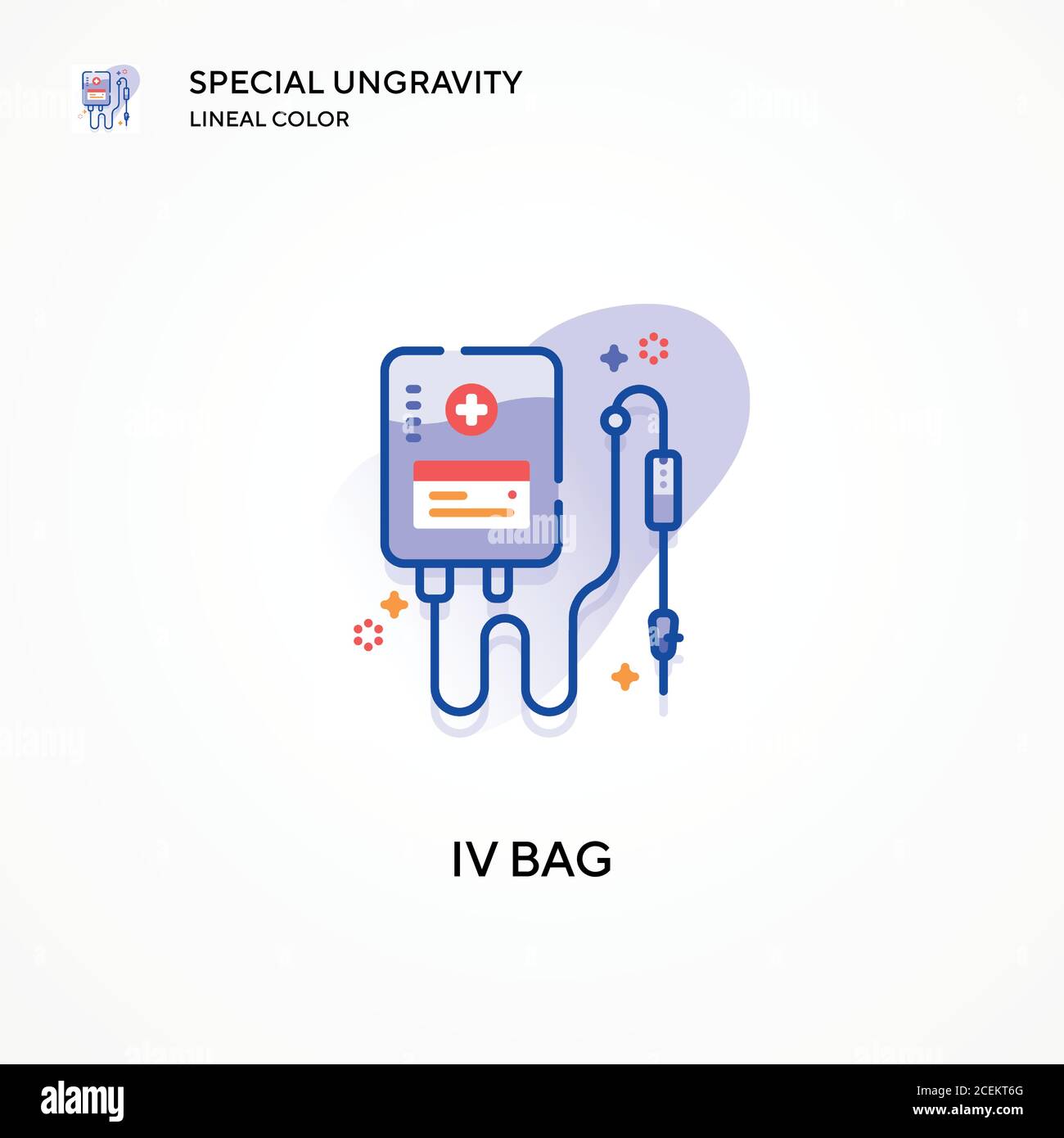 Iv bag special ungravity lineal color icon. Modern vector illustration ...